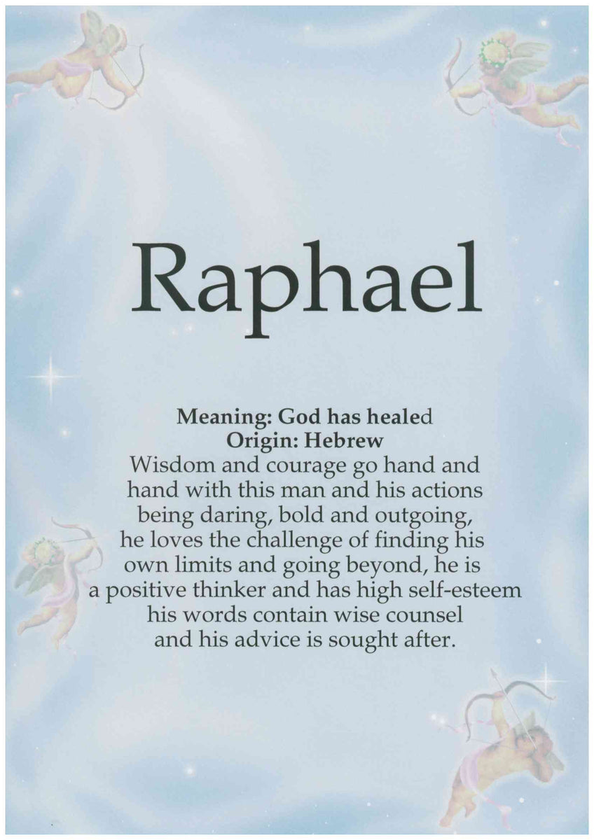 A4 laminated named plaque (Cherubs) – Gr8 Names Around The World